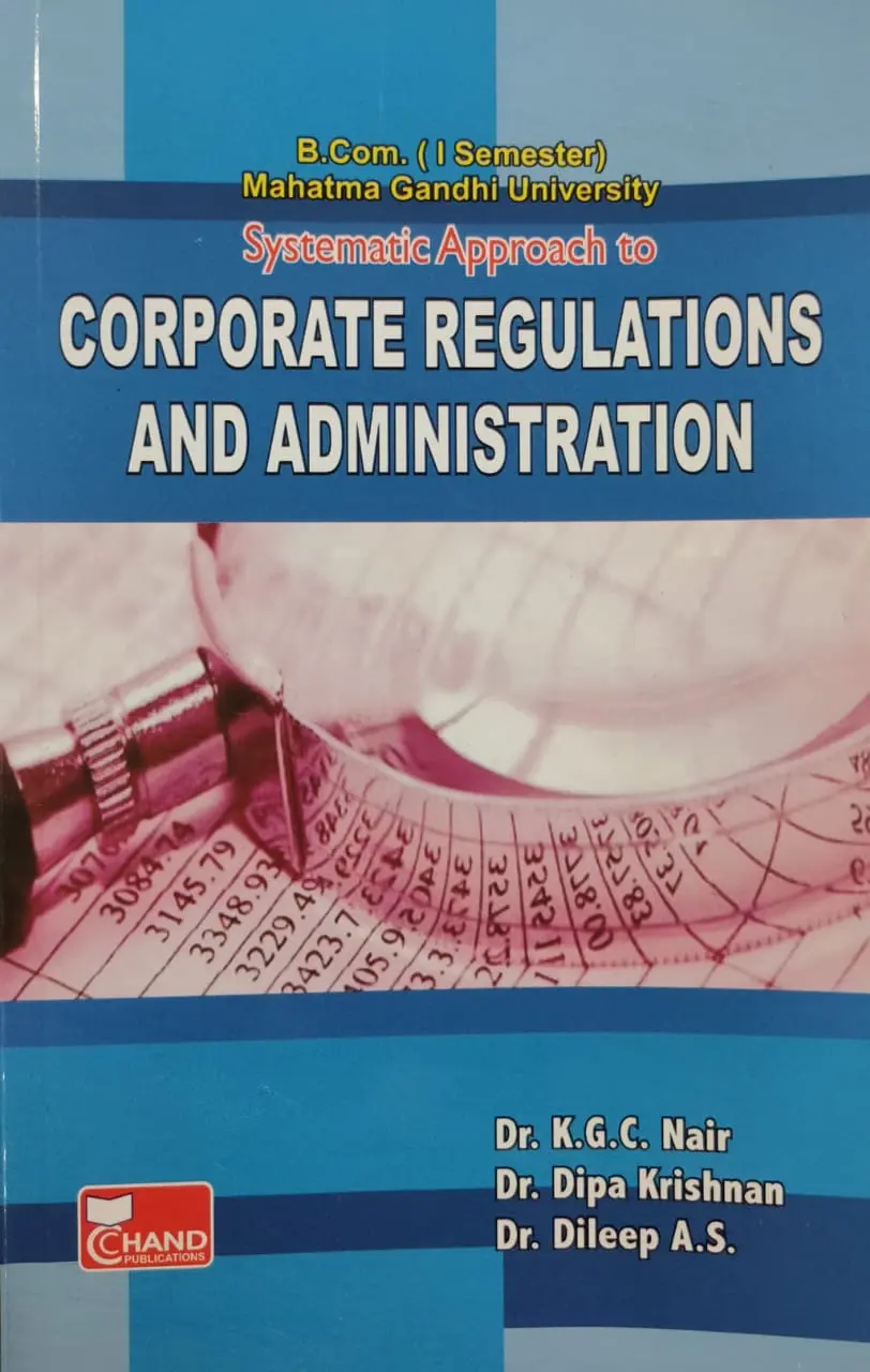 Corporate Regulations and Administration-(sem-1) - Online Book Store ...