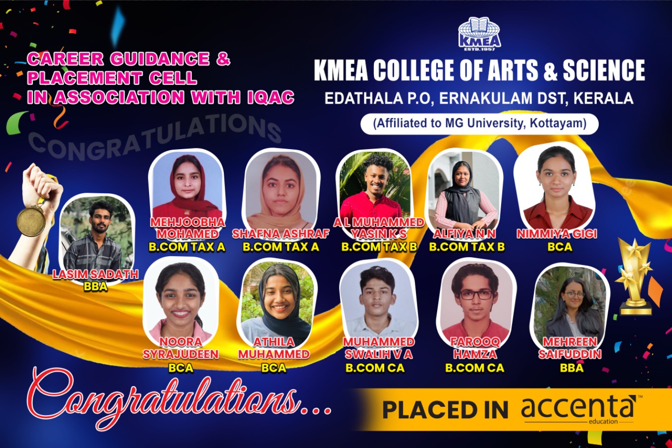 Placement Drive - Accenta - KMEA College of Arts and Science