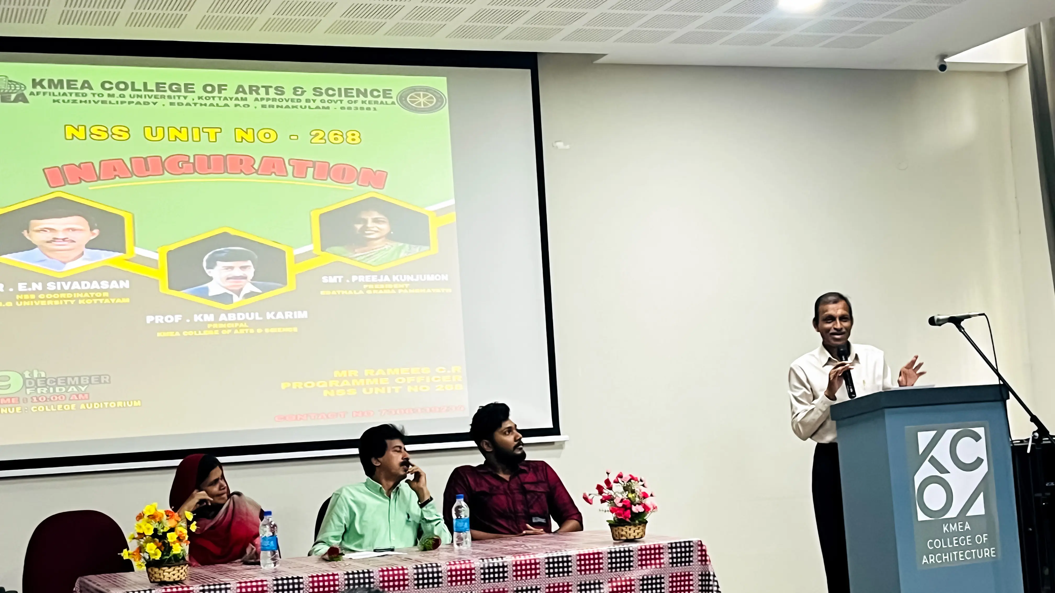 NSS Union Inauguration - KMEA College of Arts and Science