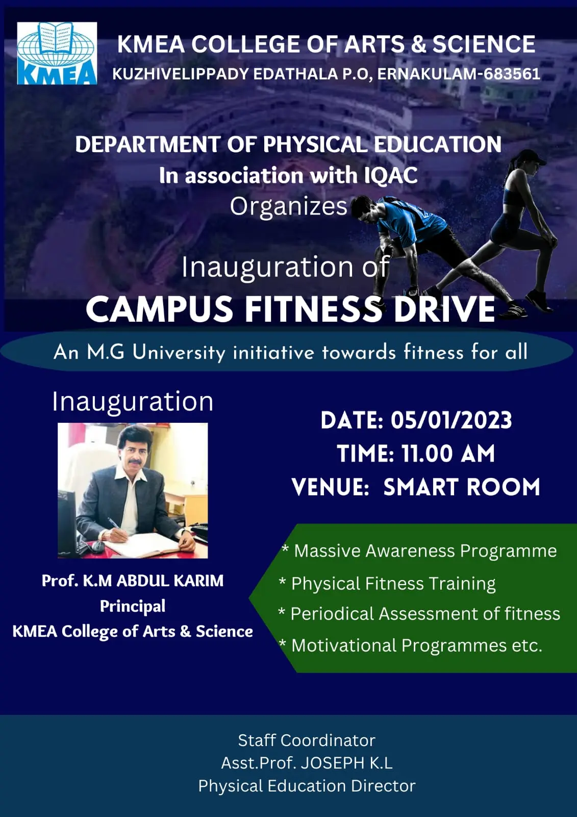Campus Fitness Drive 05-01-2023 - KMEA College of Arts and Science