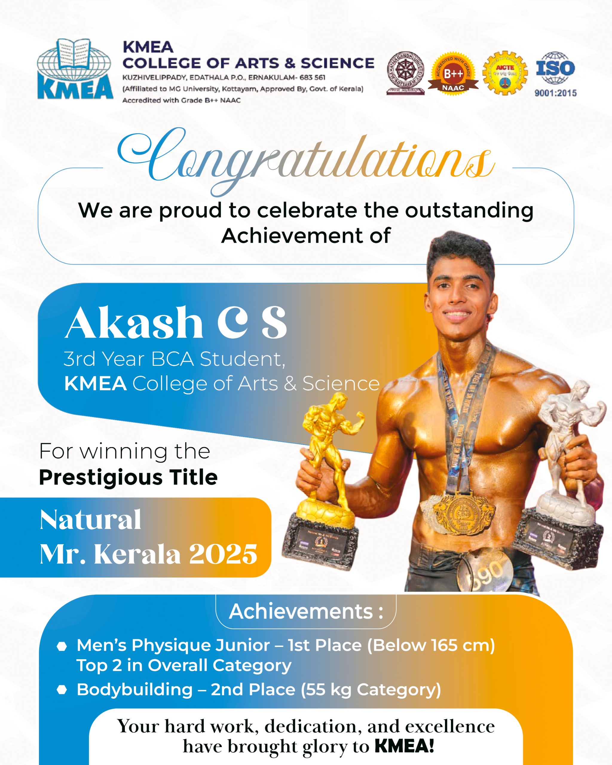 Mr Kerala 2025 - KMEA College of Arts and Science