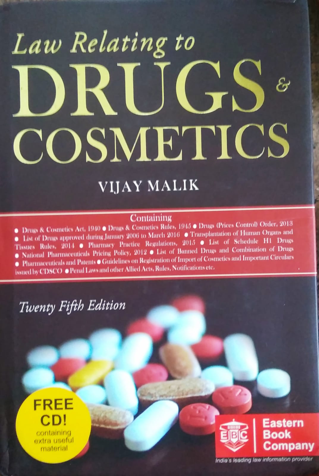 Law Relating To DRUGS & COSMETICS - By VIJAY MALIK