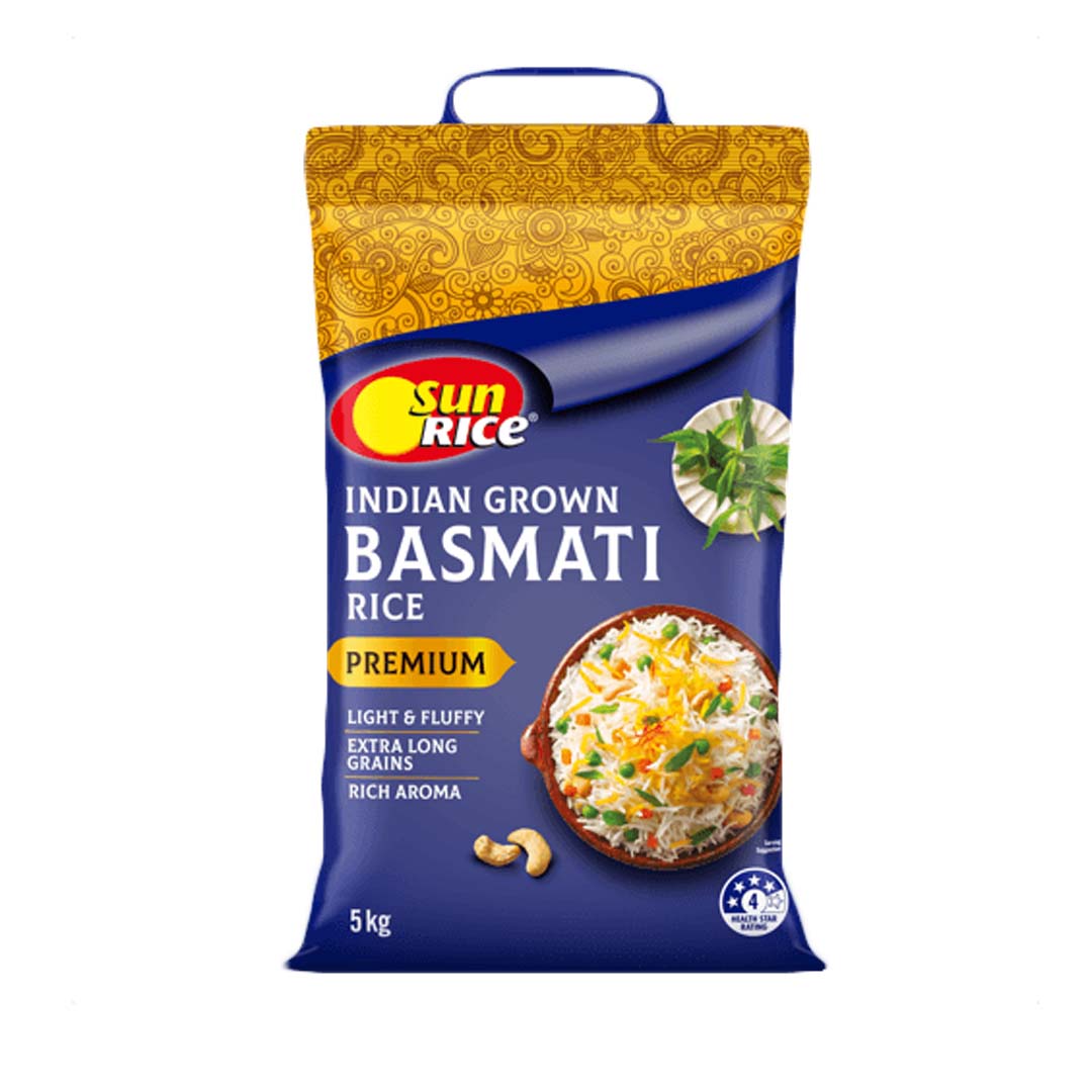 SUNRICE Premium Basmati 5kg - Pine Fresh Supermarket Australia