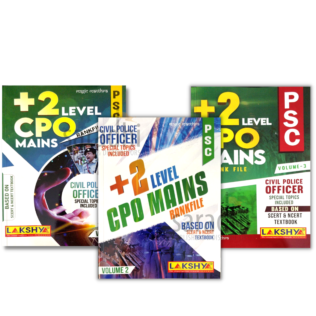 Kerala PSC Plus Two Level CPO Mains Rank File | Set of 3 Volumes ...